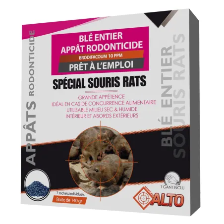 Raticide / souricide ALTO blé brodifacum 140g